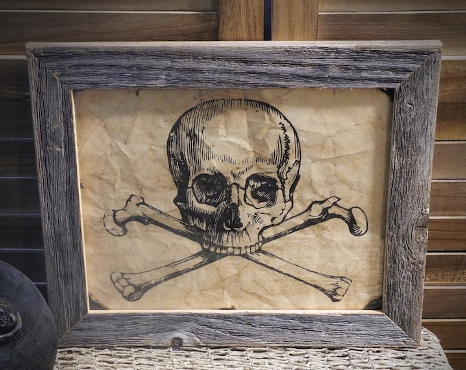 Jolly Roger Pirate Flag Print Aged Document Frame Not Included - Etsy