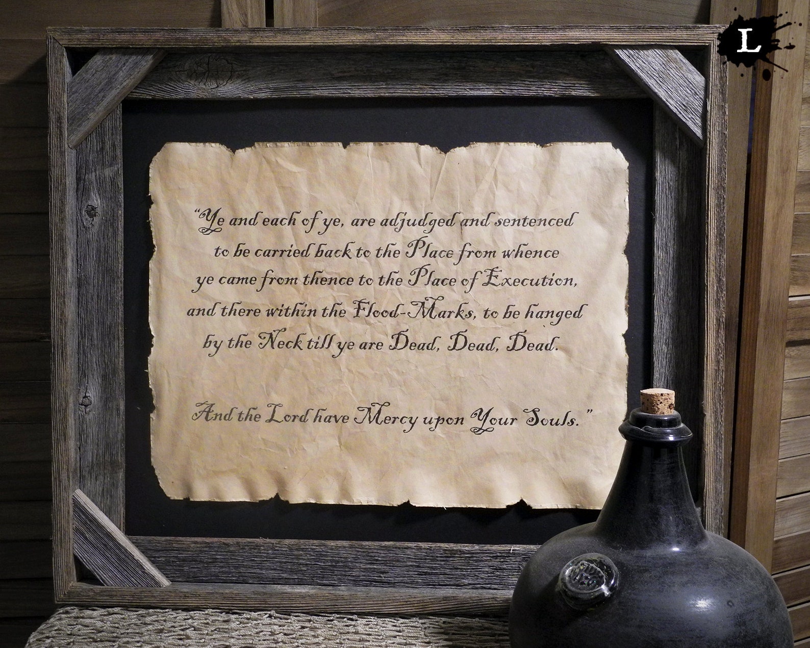 Pirate Execution Sentence Quote Piracy Aged Document Frame Not Included ...