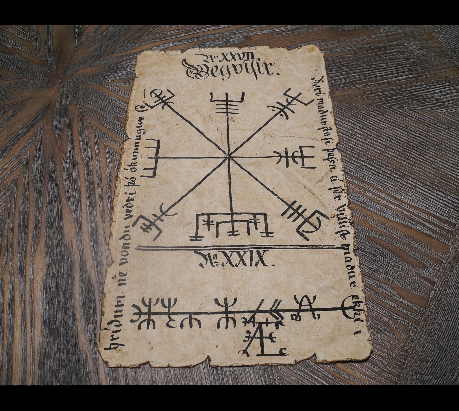 Vegvisir Vikings Aged Document Frame Not Included - Etsy