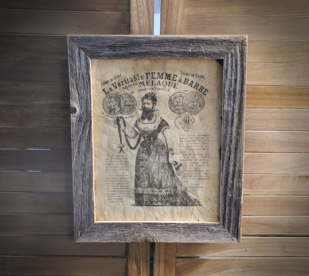 Bearded Lady Freakshow Posters Aged Document Frame Not Included - Etsy