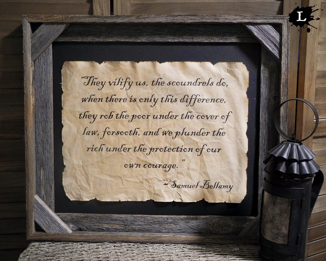 Samuel Bellamy Quote Black Sam Bellamy Whydah Piracy Aged Document ...