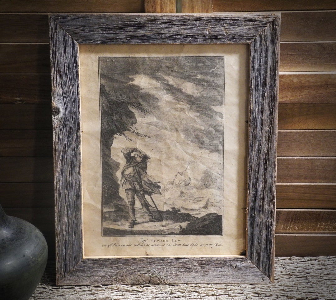 Pirate Captain Edward Low in a Hurricane Etch Aged Document Frame Not ...