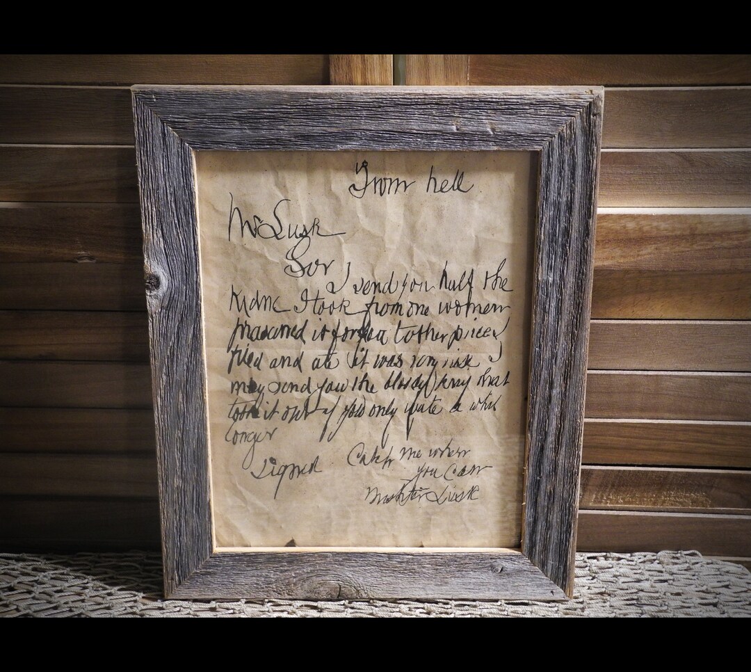 Jack the Ripper From Hell Letter Aged Document Frame Not - Etsy