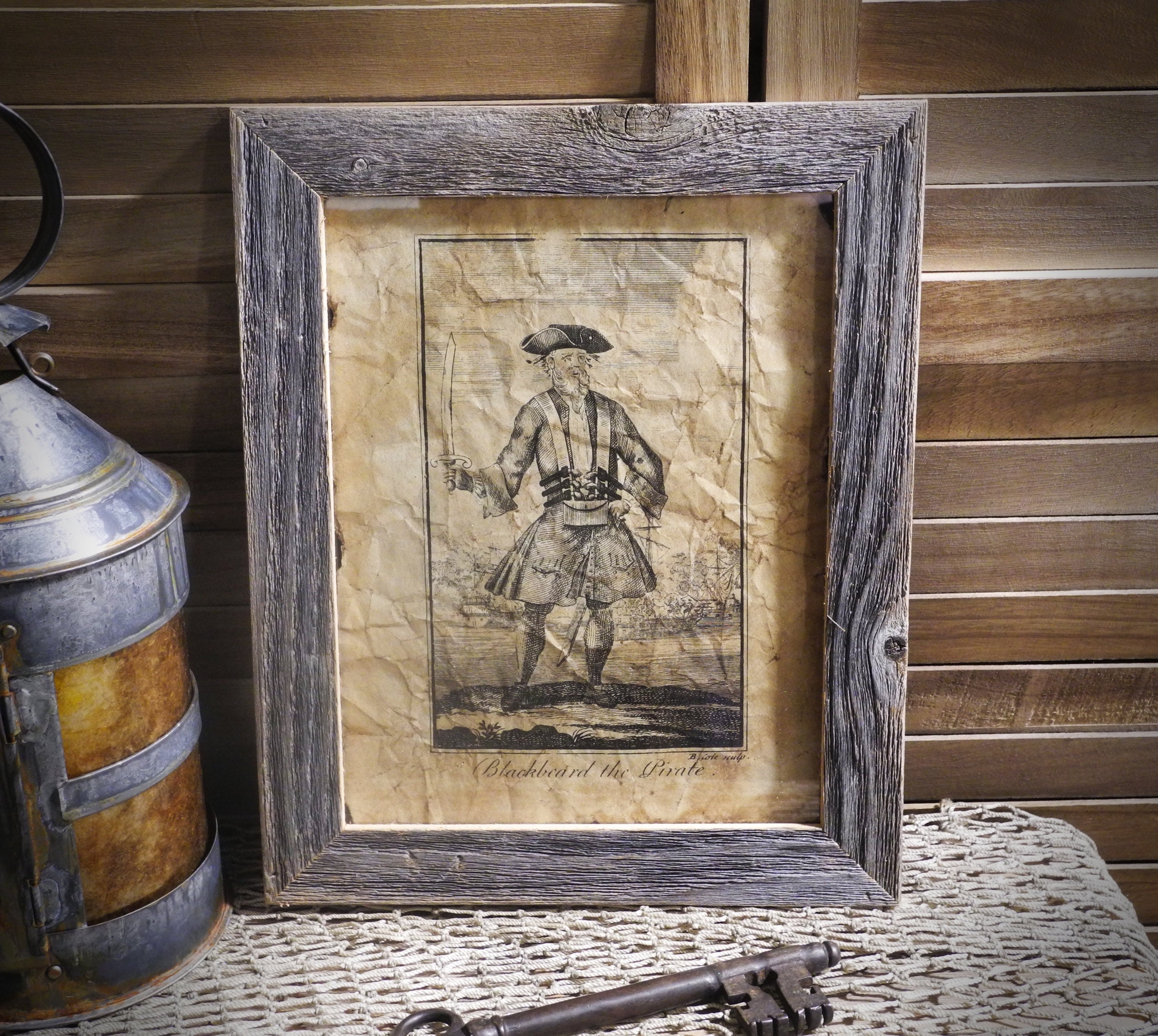 Blackbeard the Pirate Aged Document Frame Not Included - Etsy