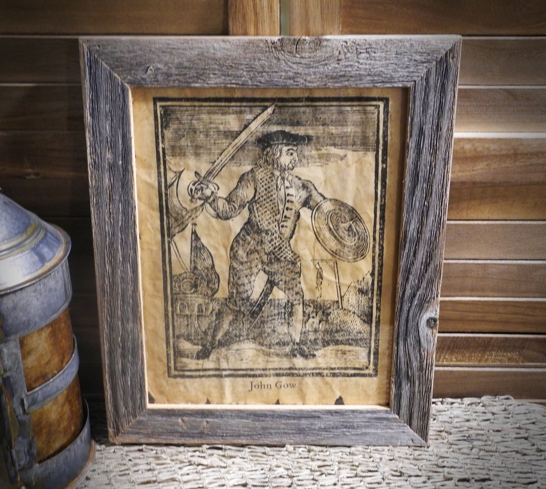 John Gow Pirate Wood Cut Print Aged Document Frame Not Included - Etsy