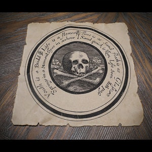 Death Poem Memento Mori Engraving Aged Document Frame Not Included - Etsy