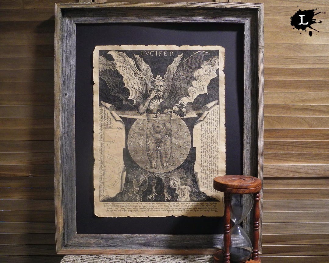 Lucifer the Devil Satanic Aged Document Frame Not Included - Etsy
