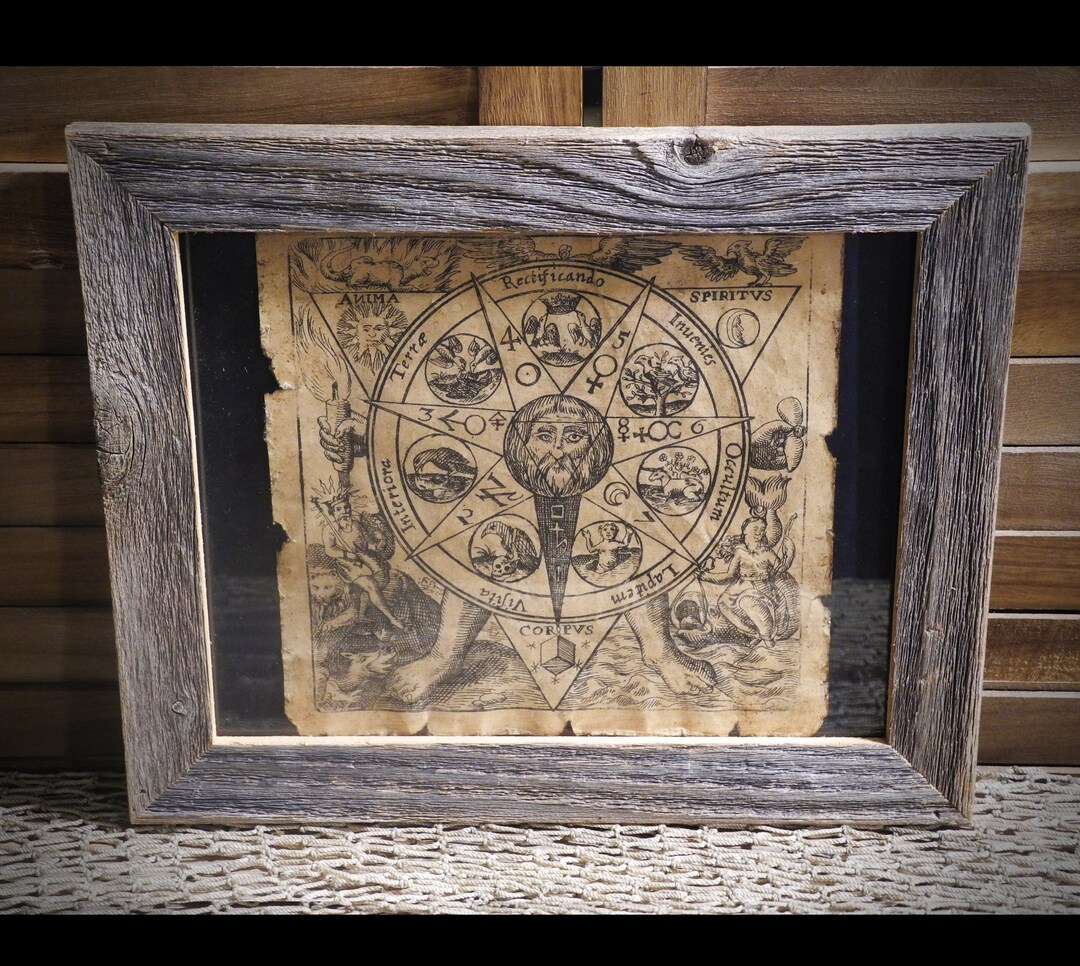 Alchemy Circle Occult Aged Document Frame Not Included - Etsy