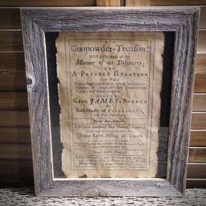 Gunpowder Plot Treason Aged Document Frame Not Included - Etsy