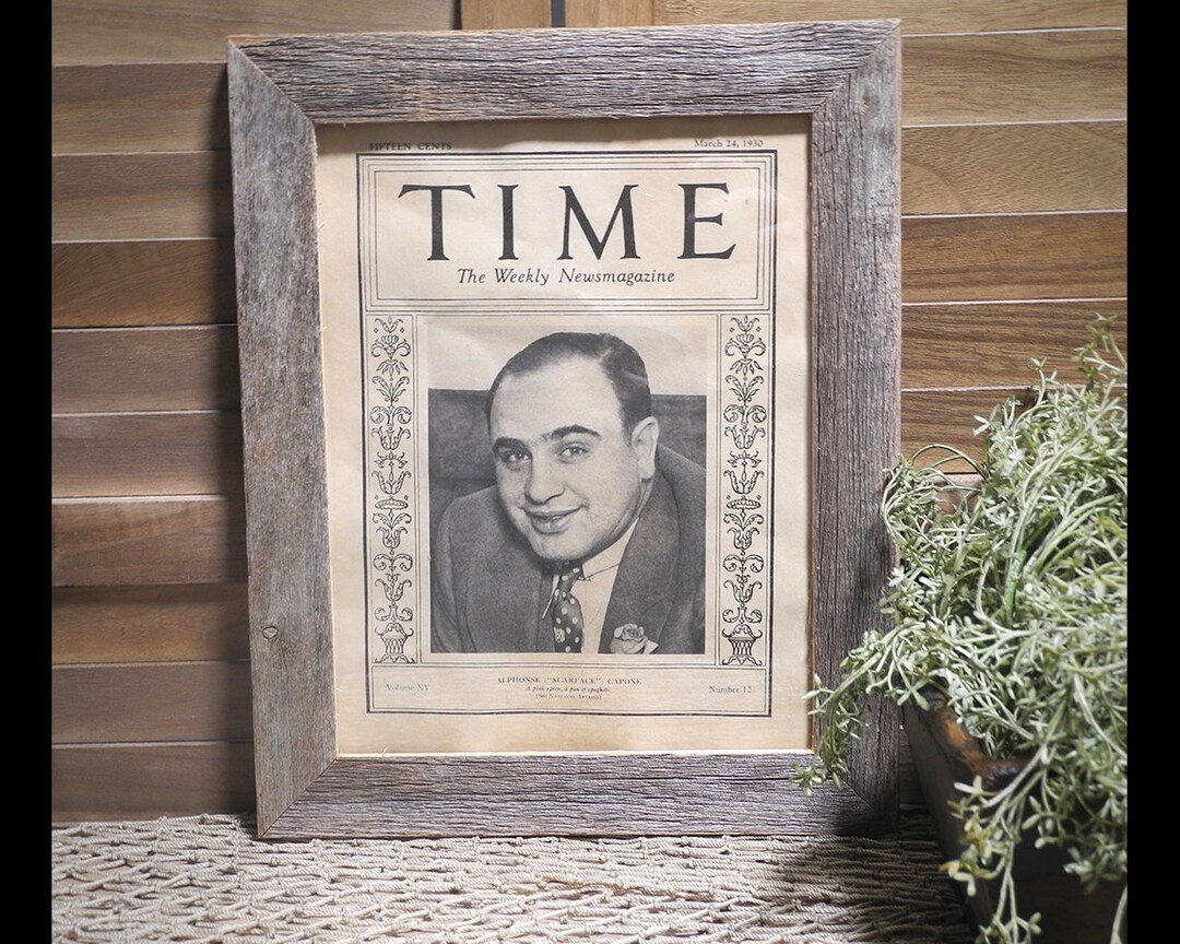 Al Capone Magazine Cover Poster Aged Document Frame Not Included - Etsy