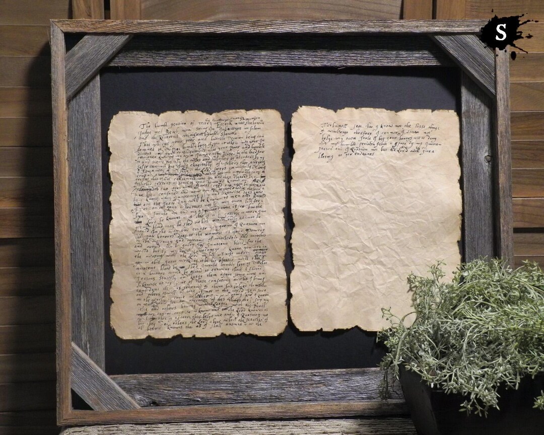 Mary Esty Petition Salem Witch Trials Document Aged Document Frame Not ...