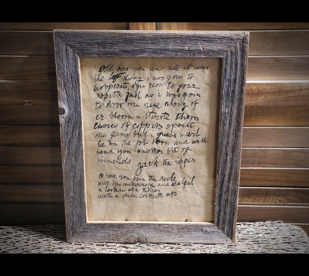Jack the Ripper Openshaw Letter Aged Document Frame Not - Etsy
