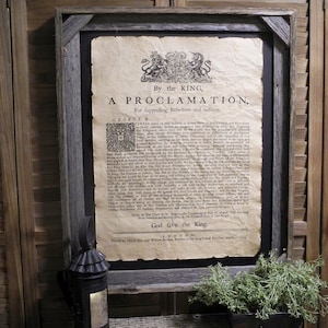 Large Size 1775 Proclamation for Suppressing Rebellion and Sedition ...