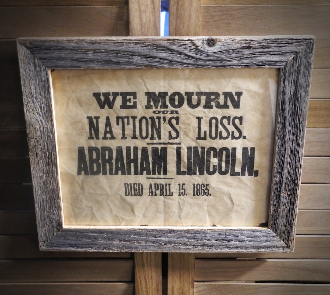 We Mourn Our Nations Loss Abraham Lincoln US Civil War Era Aged ...