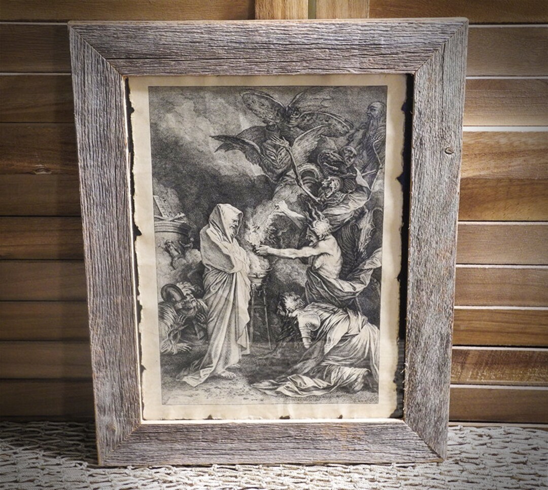 Demonic Witchcraft Etch Aged Document Frame Not Included Witchcraft - Etsy