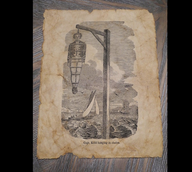 Captain Kidd Hanging in Chains Aged Document Frame Not | Etsy