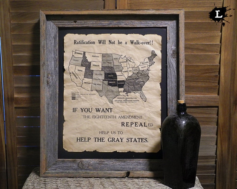 Prohibition Era Poster Al Capone 18th Amendment Repealed Poster Aged ...