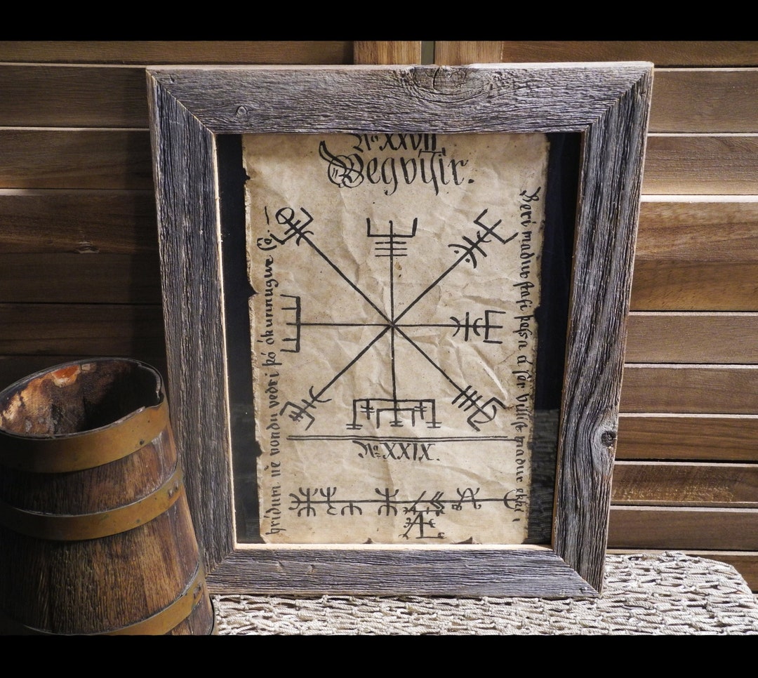 Vegvisir Vikings Aged Document Frame Not Included - Etsy