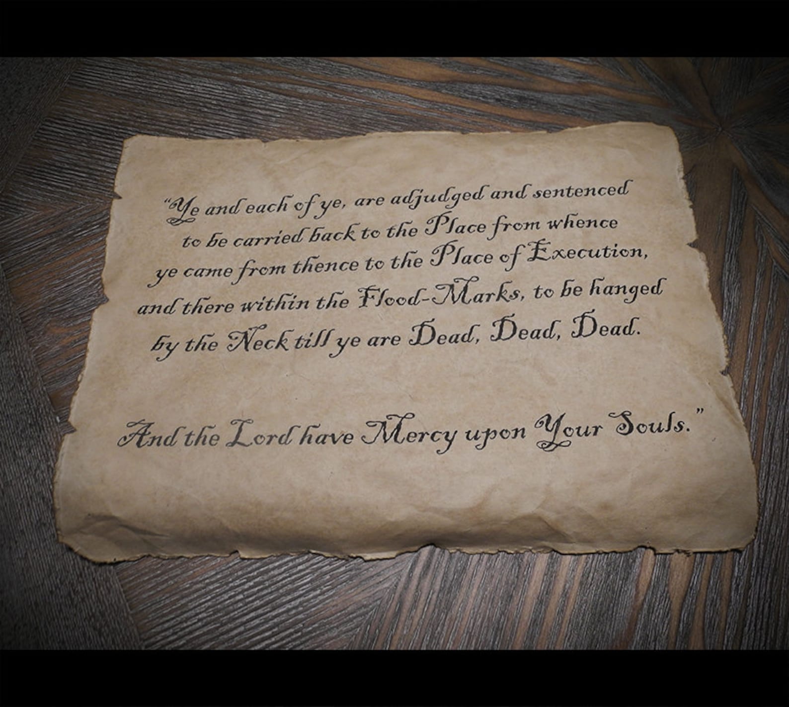 Pirate Execution Sentence Quote Piracy Aged Document Frame Not Included ...