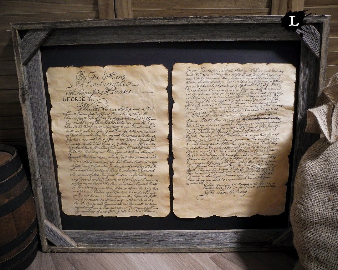 1715 Proclamation for Suppressing of Pirates Pirate Pardon Piracy Aged ...