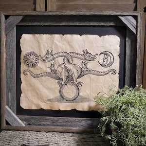 Renaissance Dragons Medieval Aged Document Frame Not Included - Etsy