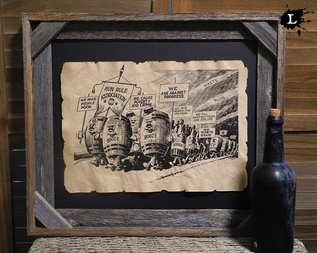 Booze Barrels Prohibition Era Poster Aged Document Frame Not Included ...