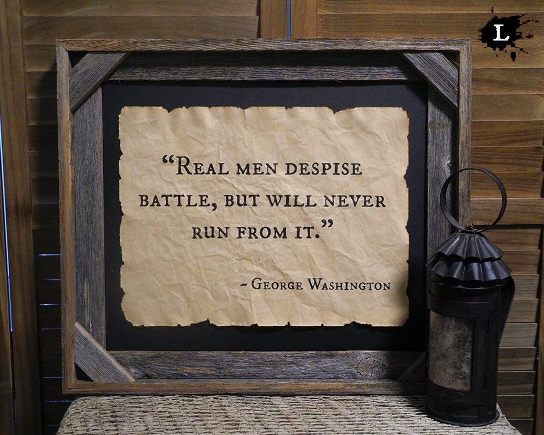 George Washington Quote Colonial America Aged Document Frame Not ...