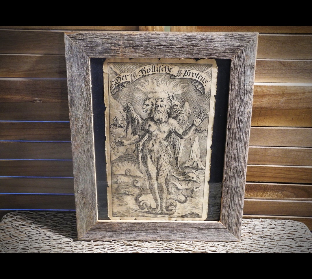 Occult Devil Etch Aged Document Frame Not Included - Etsy