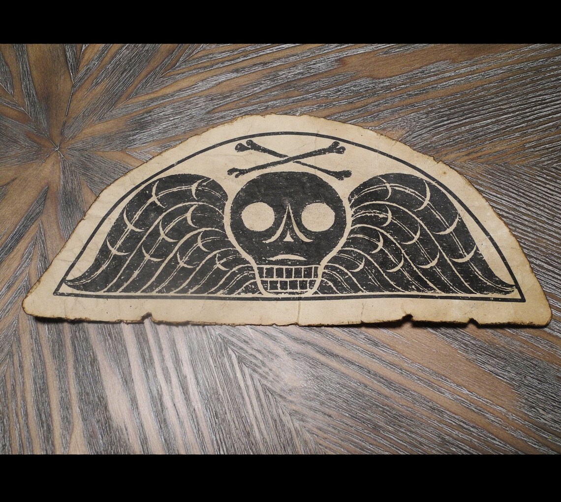 Death Head Tombstone Granary Cemetery Aged Document Frame Not - Etsy