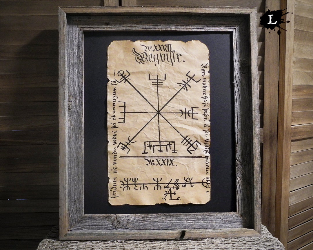 Vegvisir Vikings Aged Document Frame Not Included - Etsy