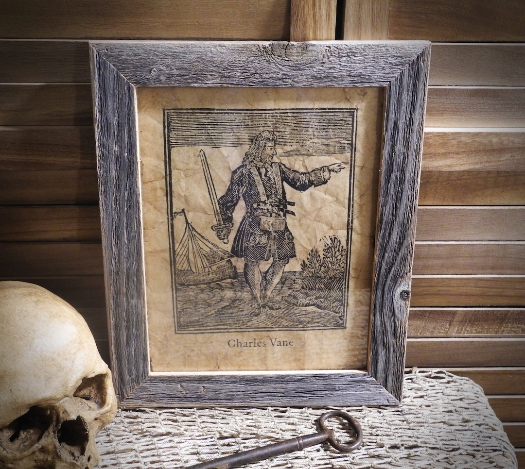 Charles Vane Wood Cut Print Aged Document Frame Not Included - Etsy