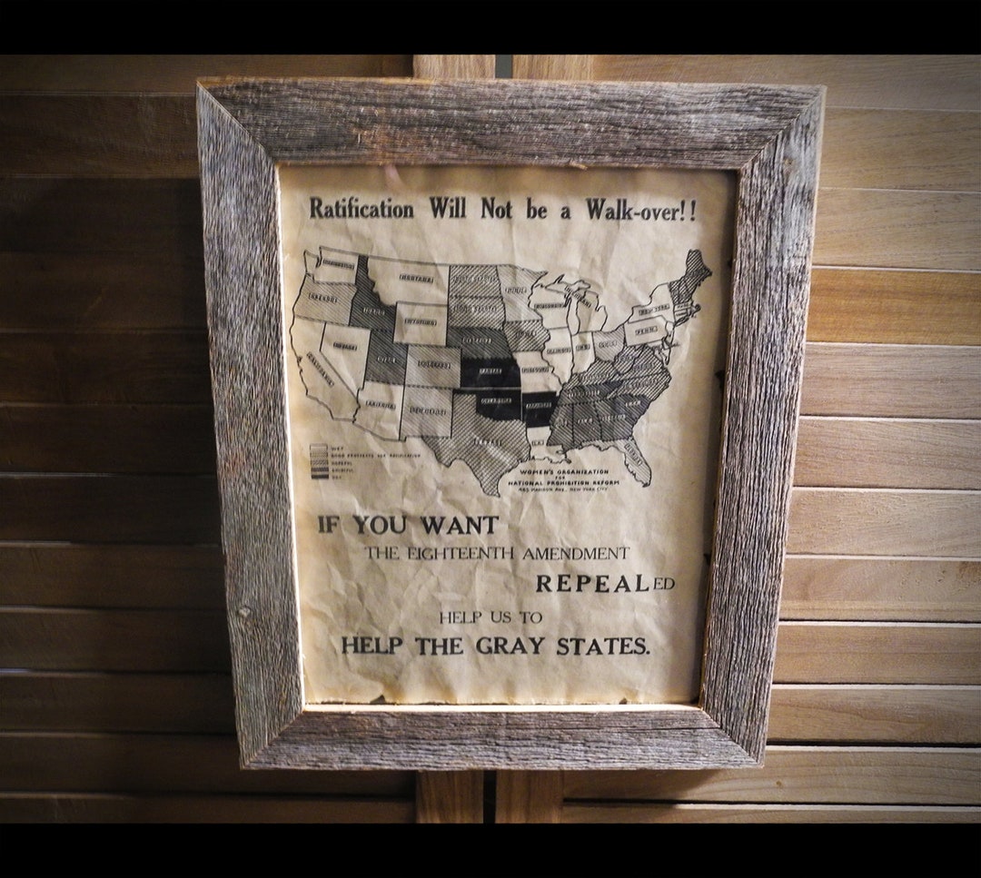 Prohibition Era Poster Al Capone 18th Amendment Repealed Poster Aged ...