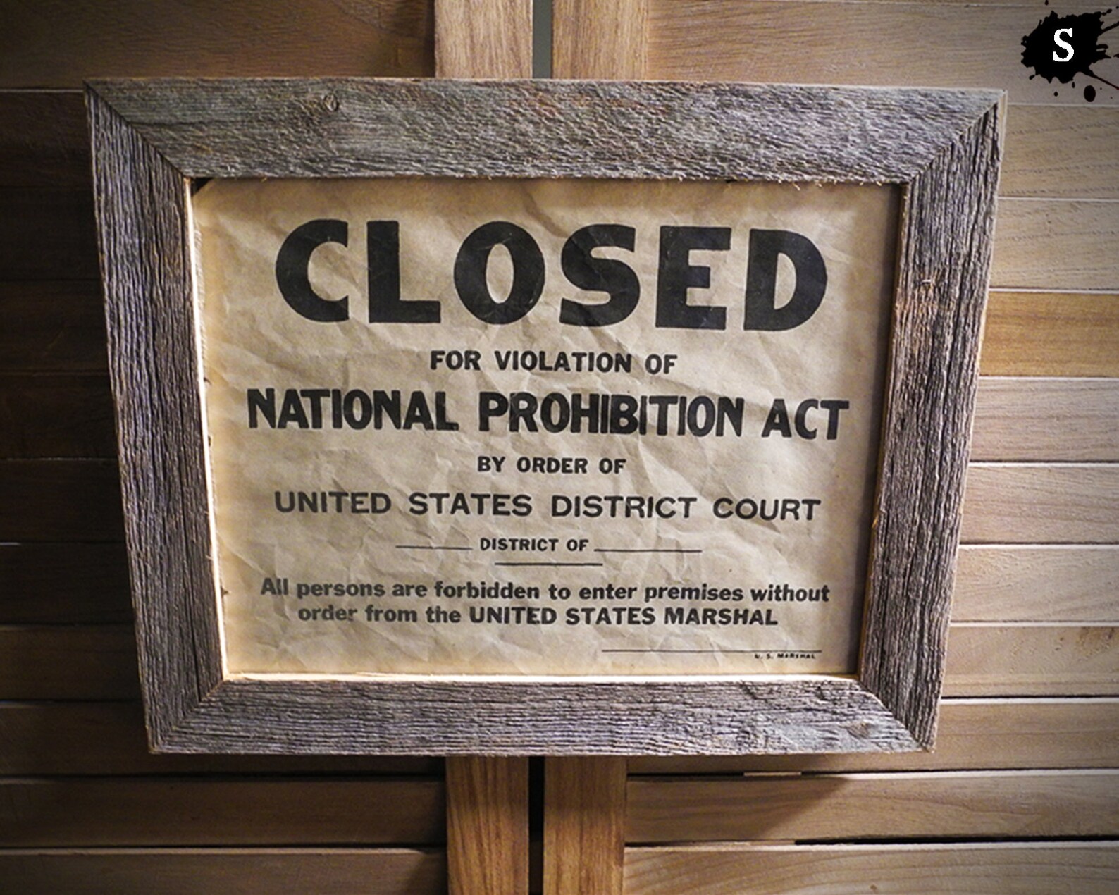 Prohibition Era Poster Al Capone Closed for Violation of National ...