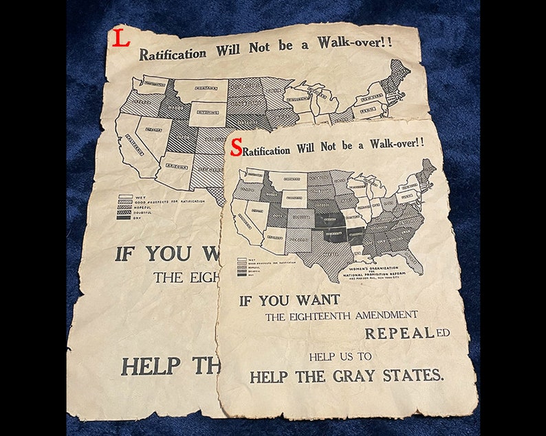 Prohibition Era Poster Al Capone 18th Amendment Repealed Poster Aged ...
