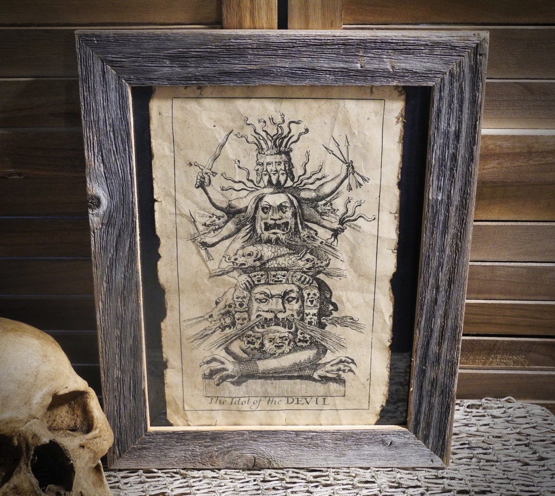 The Idol of the Devil Satanic Aged Document Frame Not Included - Etsy
