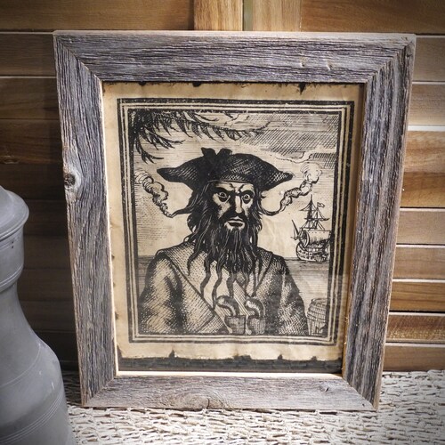 Blackbeard the Pirate Aged Document Frame Not Included - Etsy
