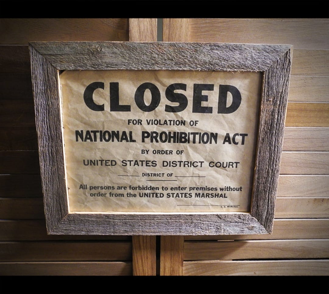 Prohibition Era Poster Al Capone Closed for Violation of National ...
