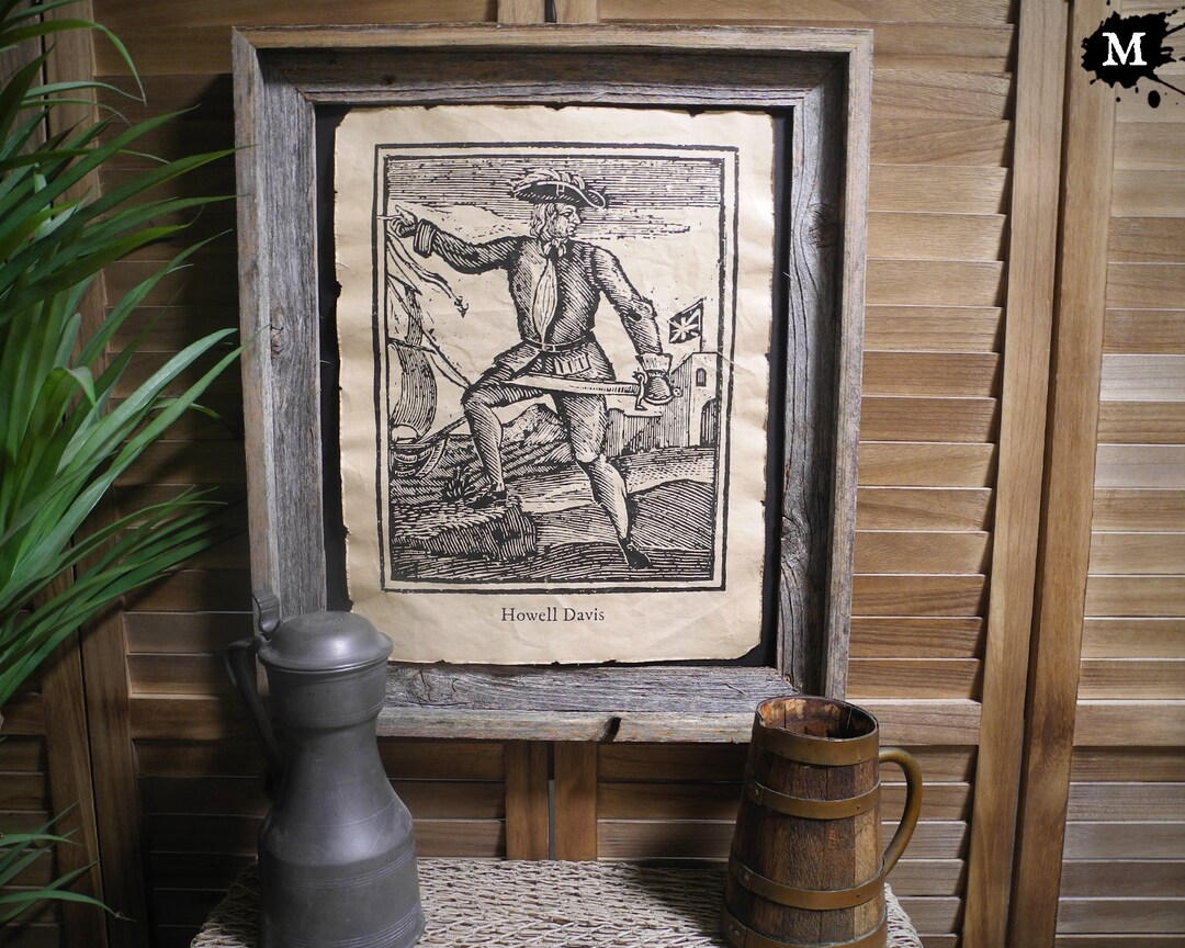 Smaller Howell Davis Wood Cut Print Aged Document Frame Not Included - Etsy