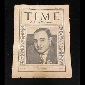 Al Capone Magazine Cover Poster Aged Document Frame Not Included - Etsy