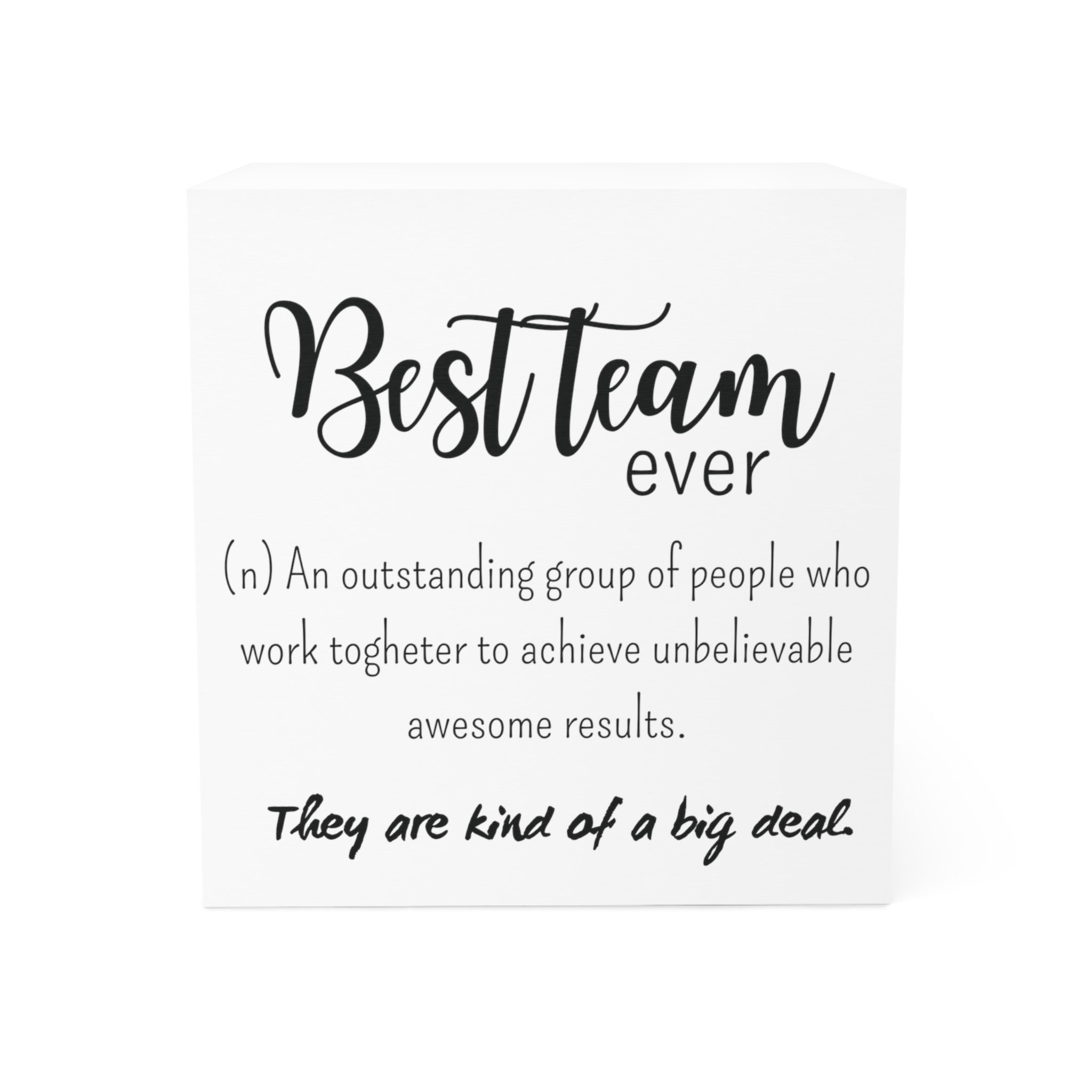 Team Gift Employee Appreciation Gifts Teamwork Cube Note Christmas Gift ...