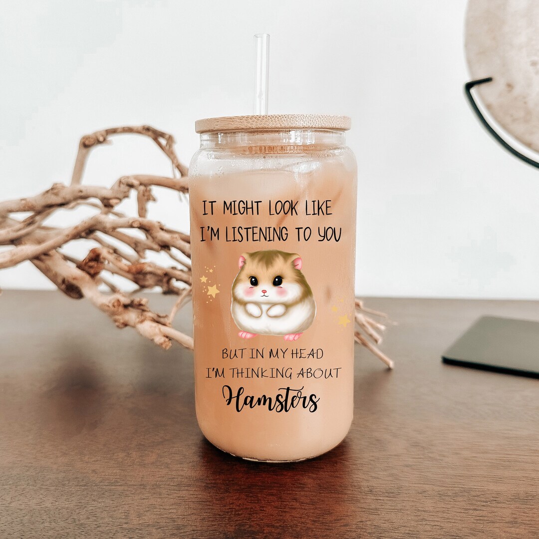 Hamster Glass Mug, Hamster Gift, Personalised Gift, Hamster Lover Gift ...