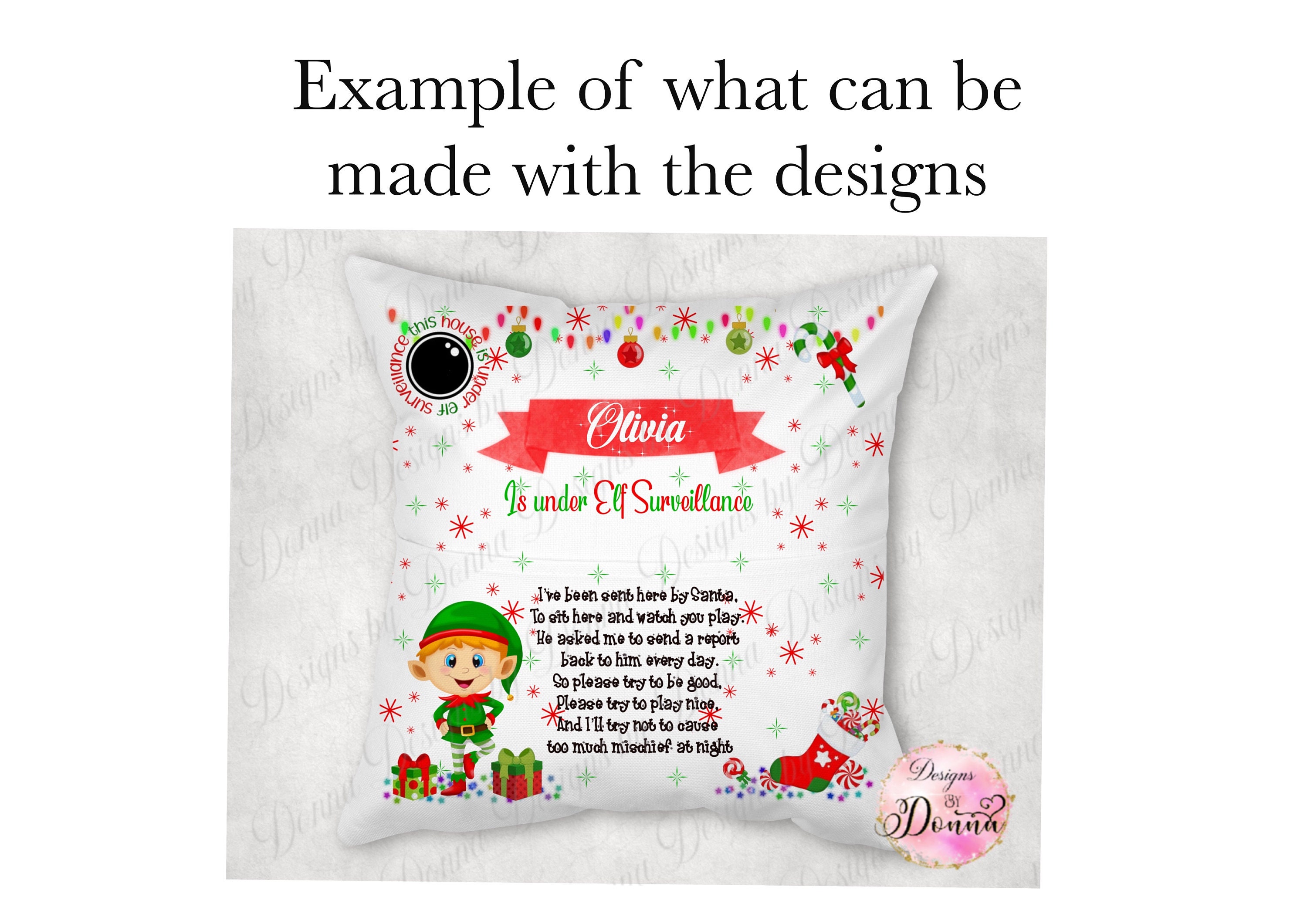 Sublimation Christmas Elf Pocket Cushion Design Clip Art - Etsy UK