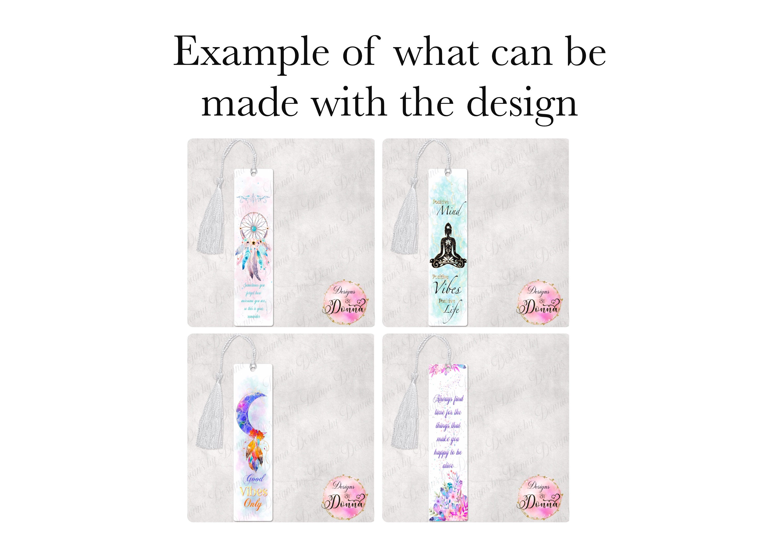 Wellbeing Mindfulness Positive Quotes Sublimation Bookmarks | Etsy