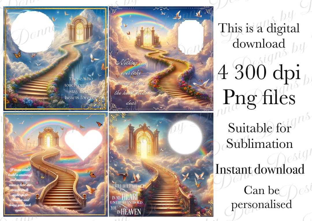 Memorial, in Loving Memory, Stairway to Heaven, Sublimation Design ...