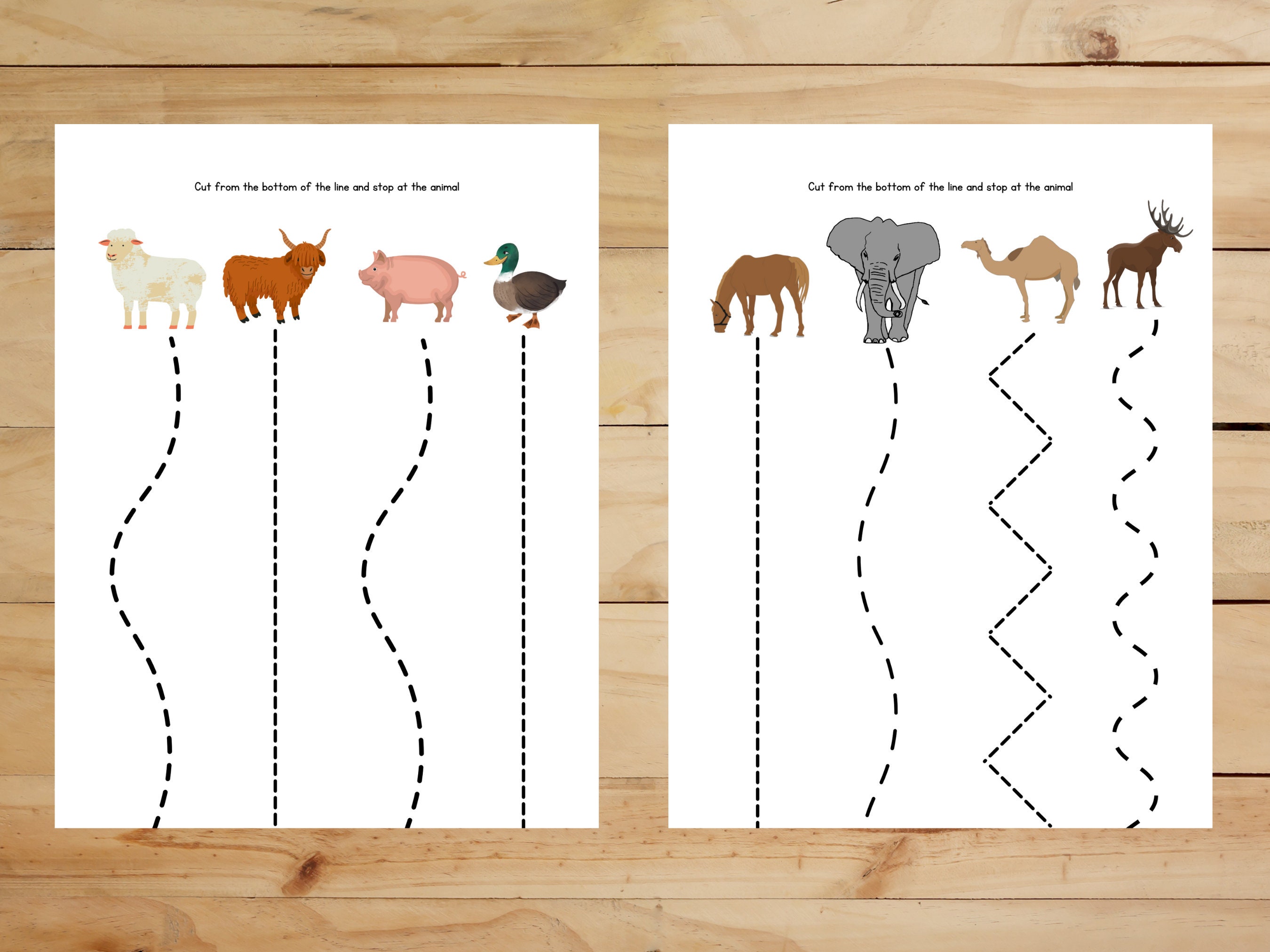 Scissor Skills With Animals | Cutting Skills for Kids | Cutting ...