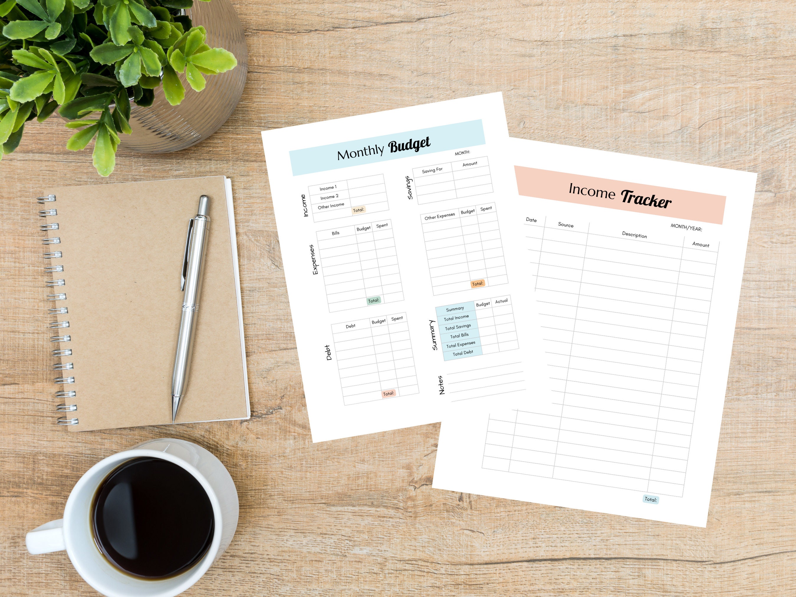 Digital Finance Planner Instant Download Budget Planner Template ...