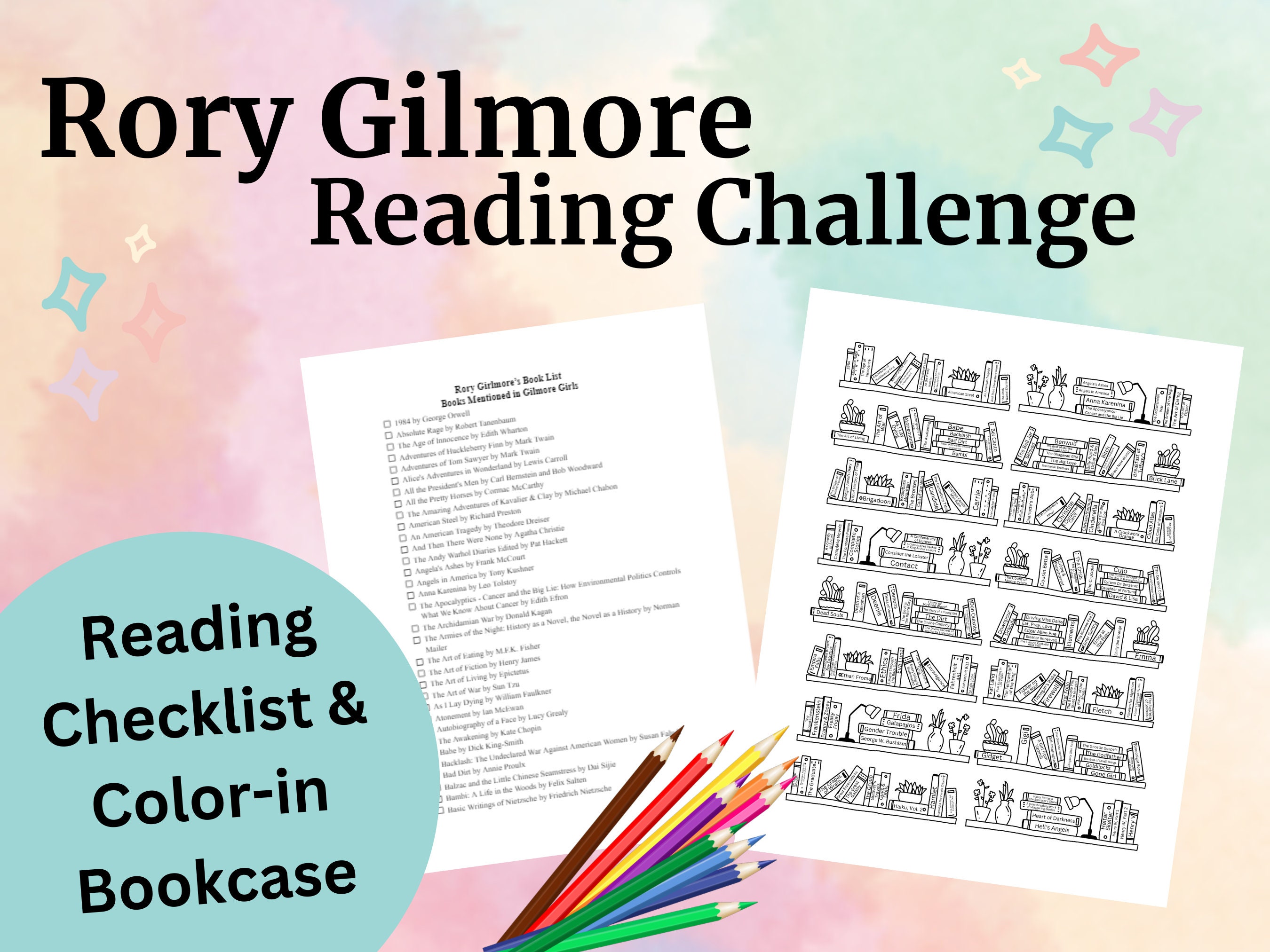 Rory Gilmore Reading Challenge | Rory Gilmore Printable Book List ...