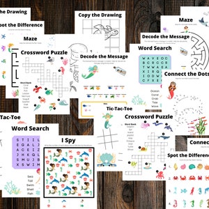 Mermaid Activity Pages | Printable Activity Pages for Kids | Digital ...