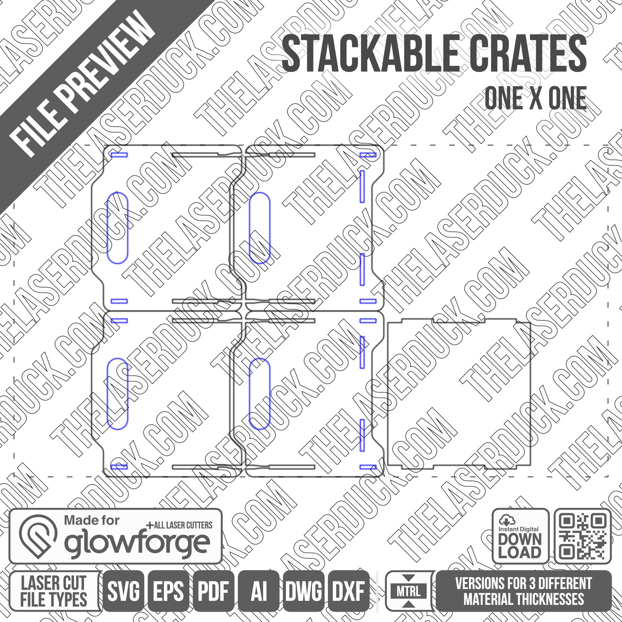Stackable Crates | Storage & Organizing | Laser Cut Digital Files SVG ...