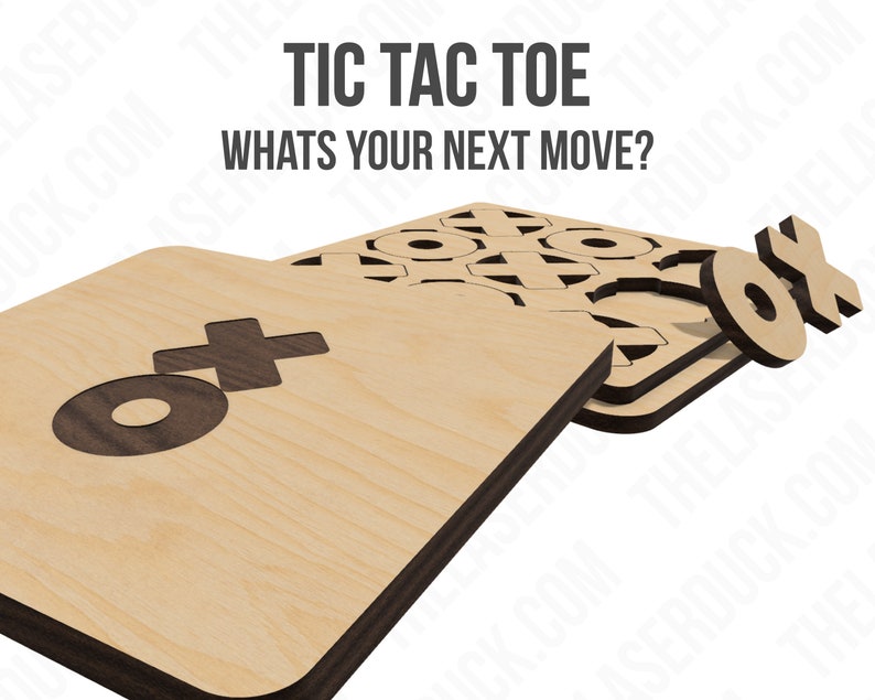 Tic Tac Toe Board Game Laser Cut Files - Etsy